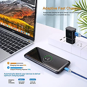 Adaptive Fast Charging USB Wall Charger, Qihop 4-Pack Fast Charging Block Travel USB Charger Adapter Compatible Samsung Galaxy S21 S20 S10 S9 S8 S7 Edge Plus, Note 8 9 10+, A13 A32 A52 A53 iPhone