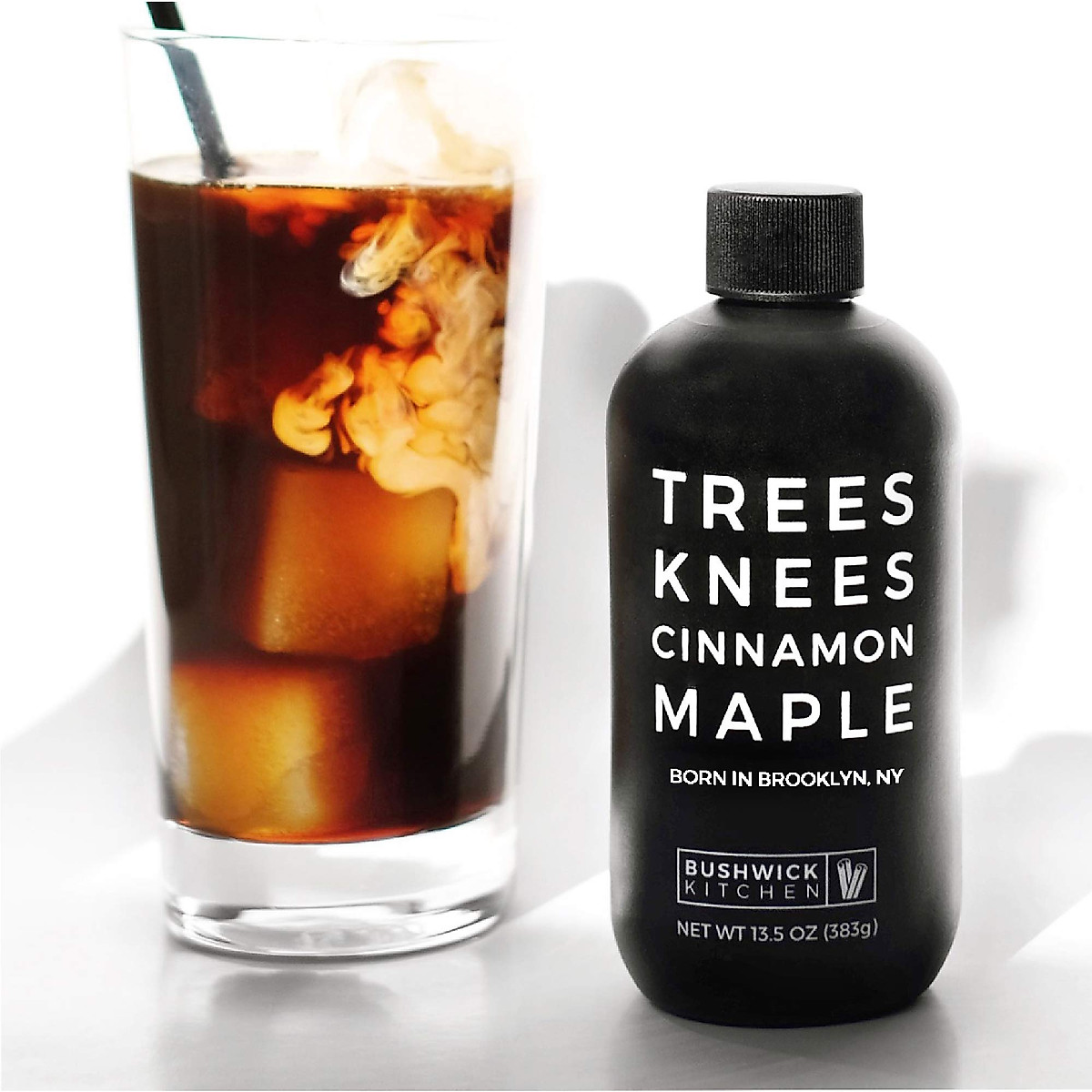 Trees Knees Cinnamon Maple, Organic Maple Syrup Infused with Cassia Cinnamon ,11.5 Ounce Bottle Vegan, Gluten Free, Paleo-friendly, Grade-A, Pure Maple Syrup, Foodie Gifts, Coffee Gifts, Cocktail Gifts