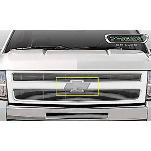 2007-2013 Silverado 1500, 07-10 HD Front Bowtie with Border, Polished, 1 Pc, Bolt-On - PN #19110