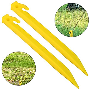 GDLPZM 24pcs Plastic Tent Pegs Durable Spike Hook Awning Camping Caravan Pegs Accessory