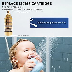 VORGENS 130156 Shower Cartridge Fit for Moen Thermostatic Shower Valve Cartridge Shower Faucet - 3/4" inch Shower Faucet for Better Temperature Control