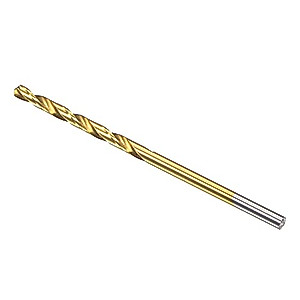 uxcell High Speed Steel Straight Shank Twist Drill Bit Fully Ground Titanium Coated 2.6mm Drill Diameter 57mm Total Length 25mm Drill Bit Length 12 Pcs