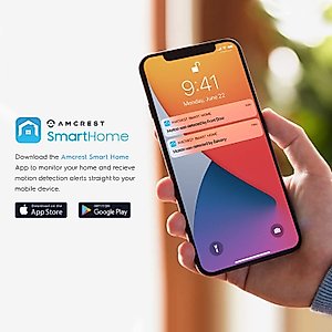 Amcrest Home Security System, DIY Smart Home Alarm System for Home with No Monthly Fees, Remote Arm/Disarm & Phone App Alerts, 4 Pieces-Kit (PIR Motion Sensor, Door Window Sensor, Alarm Hub)