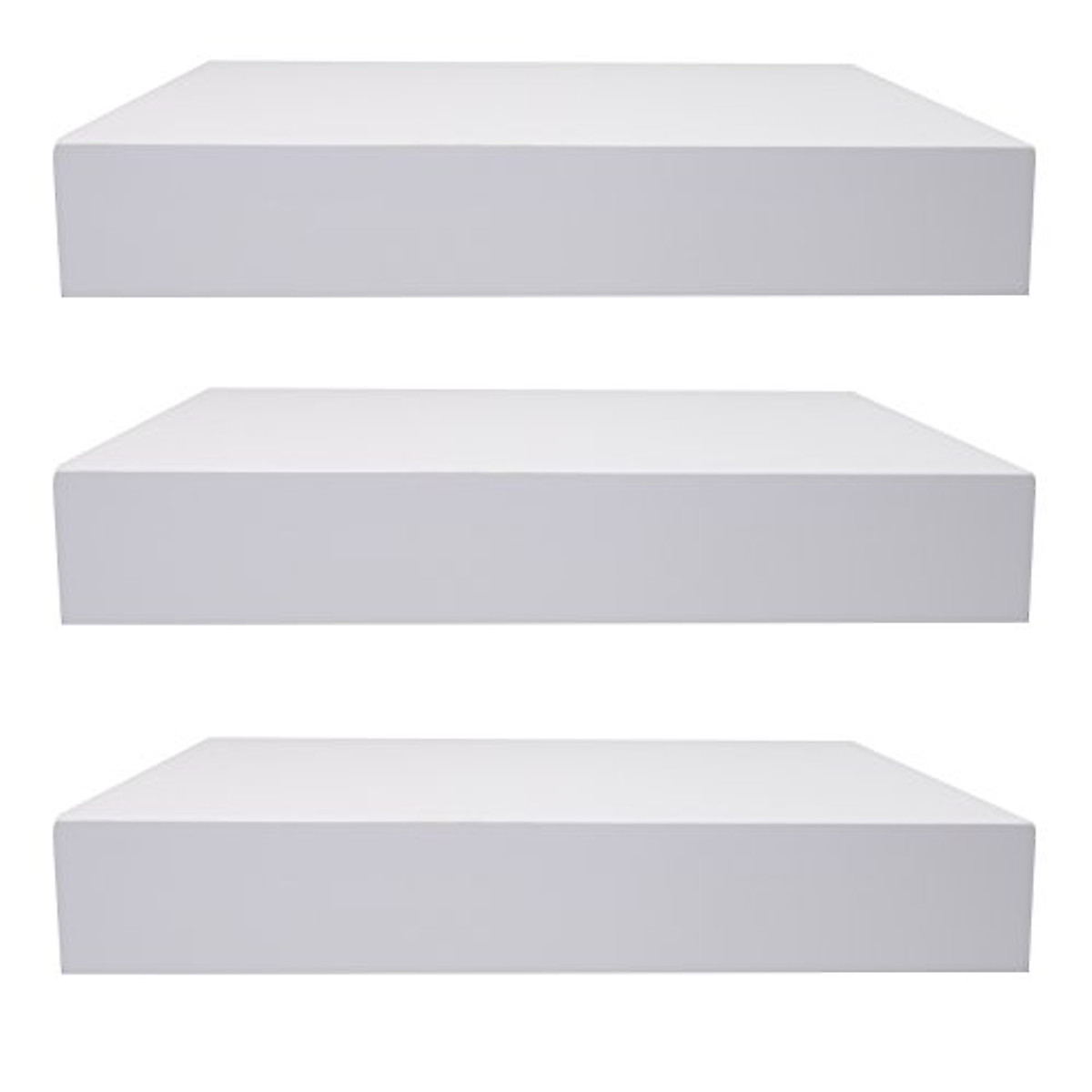 Sorbus Floating Shelves — Hanging Wall Shelves Decoration — Perfect Trophy Display, Photo Frames (White)