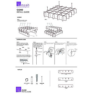 Lumeah Acoustic Cloud | Sound Proofing, Decorative Sound Dampening Hanging Installation | Stunning Adjustable Height Design Acoustic Panel Ceiling Fixture | 55” W x 55” L x 9” H | Taupe