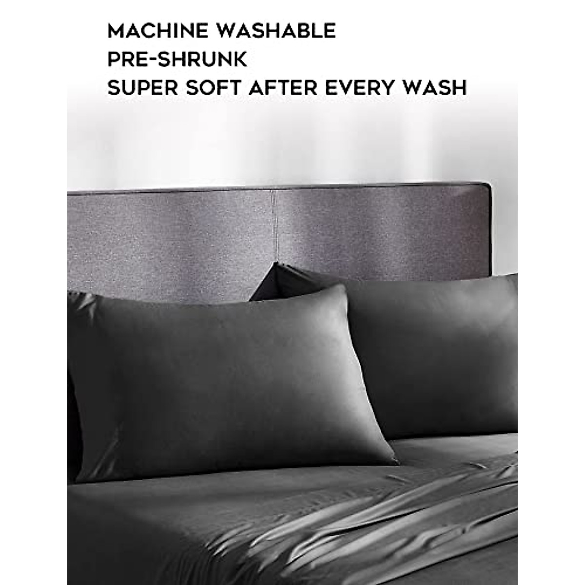 BB BLINBLIN Bamboo Soft and Breathable Duvet Cover for Weighted Blankets (60''x80'') - Black Print