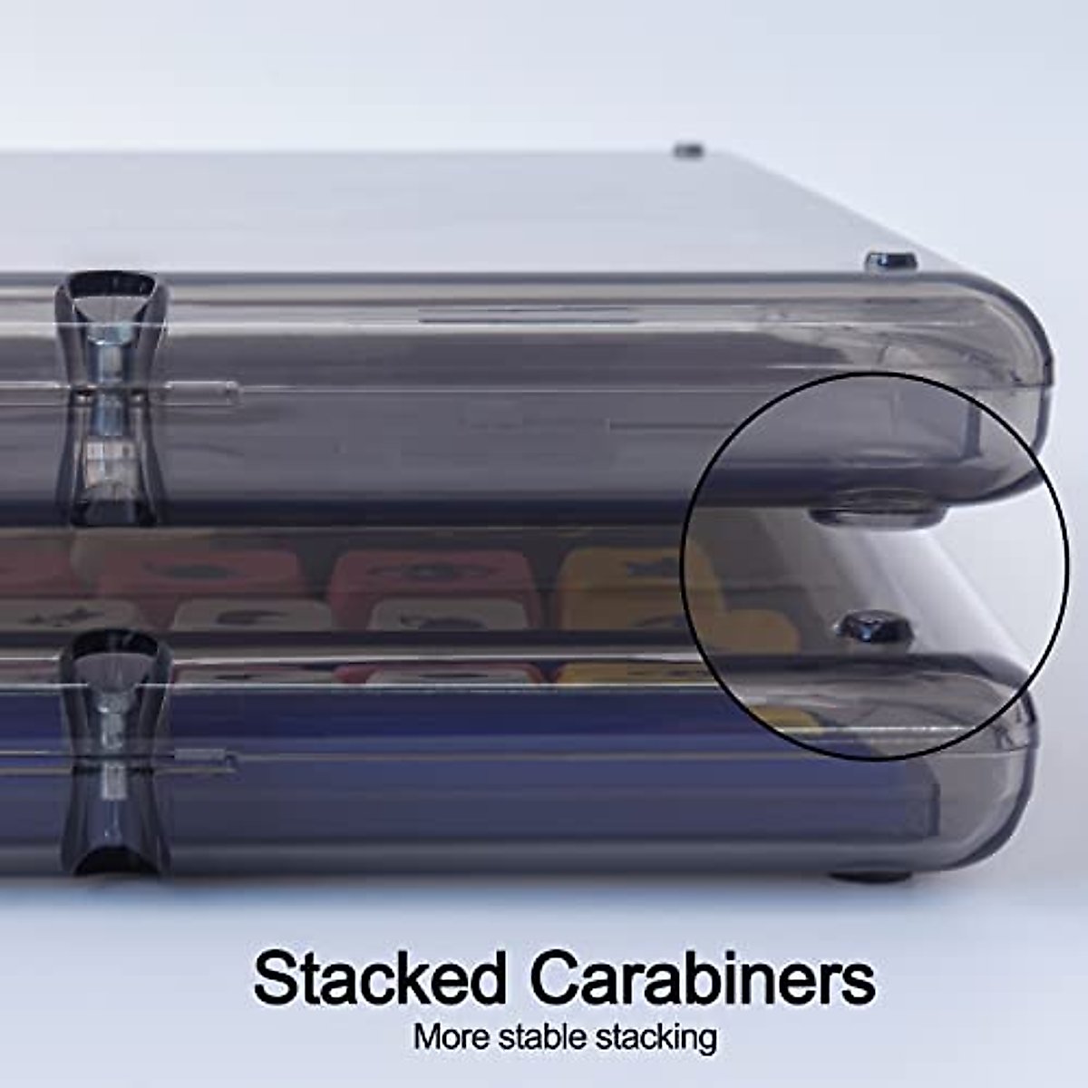 JOMKIZ Keycap Storage Box ABS Material New Upgraded High Transparent Full 104 Key Box for XDA Cherry SA OEM CSA Mechanical Keyboard Keycaps(Keycap Storage Box Only)