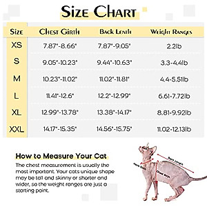 Bonaweite Sphynx Hairless Cats Clothes, Cotton Cute Heart Pattern Sweater T-Shirts with High Collar, Soft Breathable Puff Sleeves Kitten Cat Wear Shirt Apparel for Cornish Rex, Devon Rex, Peterbald