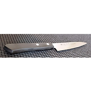 Satake Made In Japan Molybdenium Vanadium Stainless Steel Chef's Knife (801-850 Petty Blade 120mm) Wood,Stainless Steel,Natural