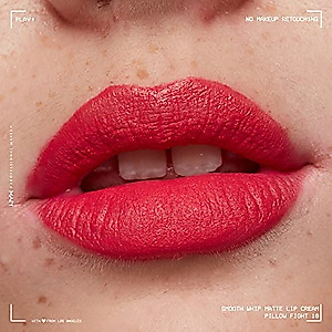 NYX PROFESSIONAL MAKEUP Smooth Whip Matte Lip Cream, Long Lasting, Moisturizing, Vegan Liquid Lipstick - Pillow Fight (Hot Fuschia)