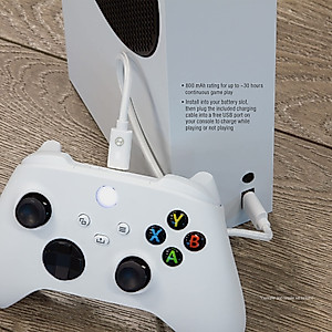 Hyperkin "Game N' Charge" Battery Kit for Xbox Wireless Controller (Xbox Series X/Xbox Series S) (White) - Xbox Series X;