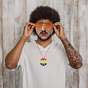 SunnyPro Metal Sunglasses Circle Lens Hippie Glasses Round Shades Quavo Orange