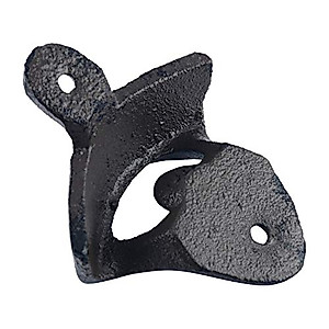 Homend 8pack Cast Iron Wall Mount Bottle Openers, Mounting Hardware Included, Vintage Rustic Bar(Wood Block is not Included)