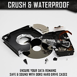 MyCaseBuilder Doro Cases Heavy Duty Hard Drive Storage Case – Protector Travel Carrying Case - Foam Insert Fits 12 x 3.5-Inch PATA/SATA Hard Drives