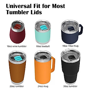 YKOAJG Magnetic Slide Replacement - For Yeti - Lid 10 oz, 16 oz, 20 oz, 26 oz, 30 oz, 4 Color (Black, Vermilion, Dark Blue, Green)