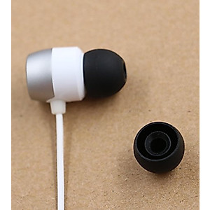 ALXCD Eartip for LG HBS Series Wireless Earphone, SML & Double Flange Silicone Replacement Earbud Gel Tip, Fit for LG HBS-750 770 800 810 900 910 Tone Pro Ultra Plus Infinim [4 Pair] (Black)