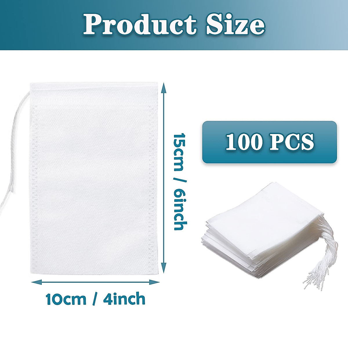 Cold Brew Mesh Filter, 100pcs Disposable Mesh Brewing Bags Cold Brew Coffee Filter Bag with Drawstring Coffee Filters Tea Potpourri Bags for Straining, Concentrate, Iced Coffee Maker Hot Cold Brew Kit