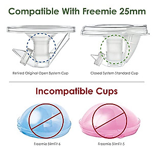 Maymom 17mm Flange Inserts (Long) Compatible with 24mm Medela PersonalFit Flange, Spectra Flange, 25mm Freemie Flange(Restricted Freemie Cups), Compatible with Momcozy 24mm Cup (S9, S10, S12)