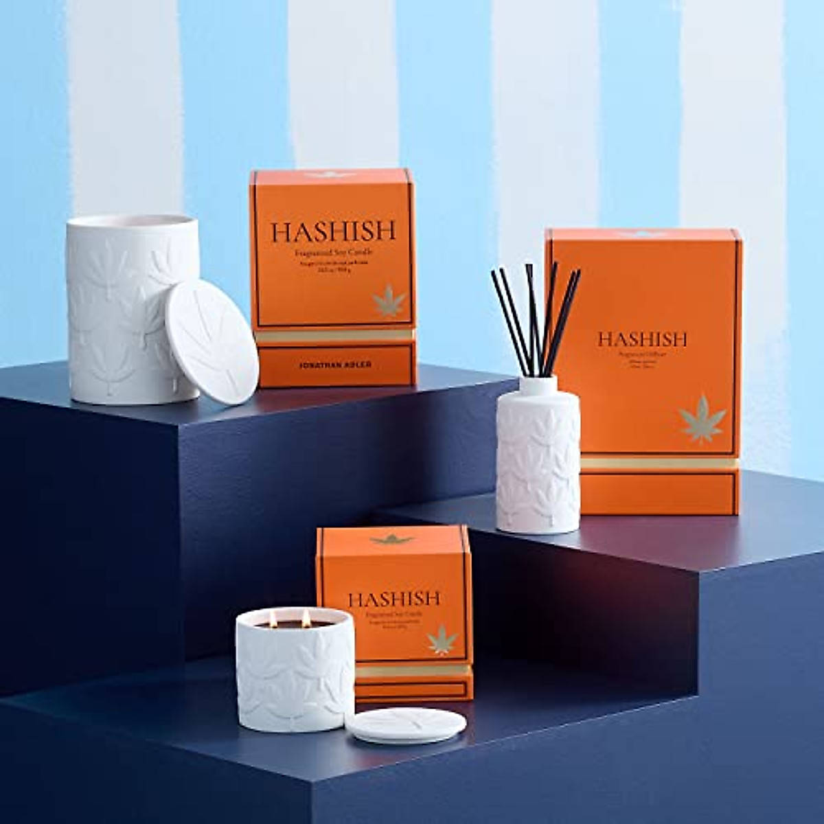 Jonathan Adler Hashish Candle, White, 10 Ounce