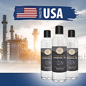 Mineral Oil for Cutting Board - 8oz Food Grade Mineral Oil, Butcher Block Oil to Maintain Wood Cutting Board Conditioner, Protects and Restores Wood, Bamboo, and Teak Cutting Boards and Utensils