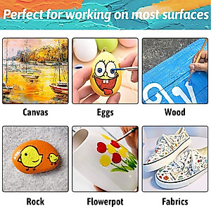 FIXSMITH 8 X 10 Inch White Stretched Canvases 12 Pack & Artist Quality Acrylic Paint Set, 12 Colors/Tubes (12 ml/0.41 oz.)