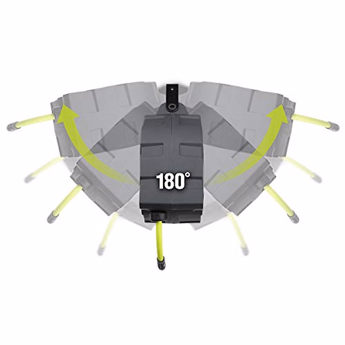 Flexzilla Retractable Enclosed Plastic Air Hose Reel, 3/8 in. x 30 ft, Heavy Duty, Lightweight, Hybrid, ZillaGreen - L8232FZ