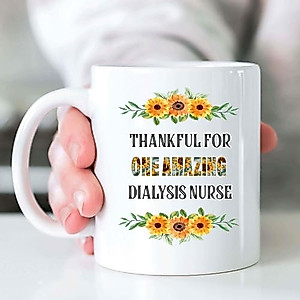 Gift Design Thanksgiving Gift for Dialysis Nurse - Appreciate with Turkey and Stethoscope - 11 Oz White Ceramic Coffee Mug