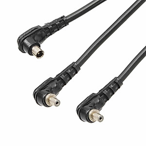 ETSUMI E-513 Two-Way Extension Cord 18.9 inches (48 cm), Straight Cord for 2 Lights