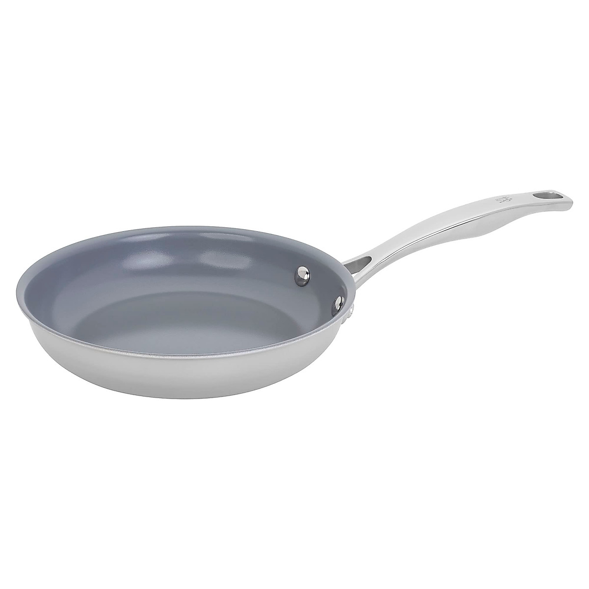 HENCKELS Clad H3 8-inch Induction Ceramic Nonstick Frying Pan, Stainless Steel, Durable and Easy to clean