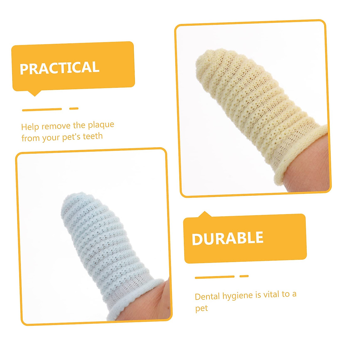 Didiseaon 20 Pcs Pet Toothbrush Gloves Chewy Dog Toothbrush Cat Toothbrushes for Indoor Cats Chew Brush for Dogs