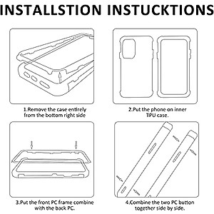 Ysnzaq Full Surround Clear Phone Case for Oppo A16 6.52", Soft TPU Screen Shockproof Protection with Wireless Charging Phone Cover for Oppo A16 QB Purple