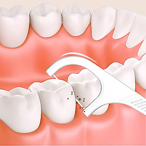 Dental Floss Picks Holy Rose Pop Up Flossers White Dispenser, with Adult Flossing Sticks 88 Count,No Fragrance Smell，Sealed Storage,Cleaning Teeth More Hygienic