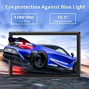 SGIN 10 Inch Tablet, Android 12 Tablet with 4GB RAM 64GB ROM, 1280 * 800 IPS, Octa-Core 2.0GHz Processor, 2MP+5MP Camera, 6000mAh, WiFi, Bluetooth 5.0, GPS, 256GB Expansion，Black