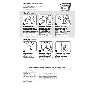 Command Small Wire Toggle Hooks, Damage Free Hanging Wall Hooks with Adhesive Strips, No Tools Wall Hooks for Hanging Decorations in Living Spaces, 36 Clear Hooks and 48 Command Strips
