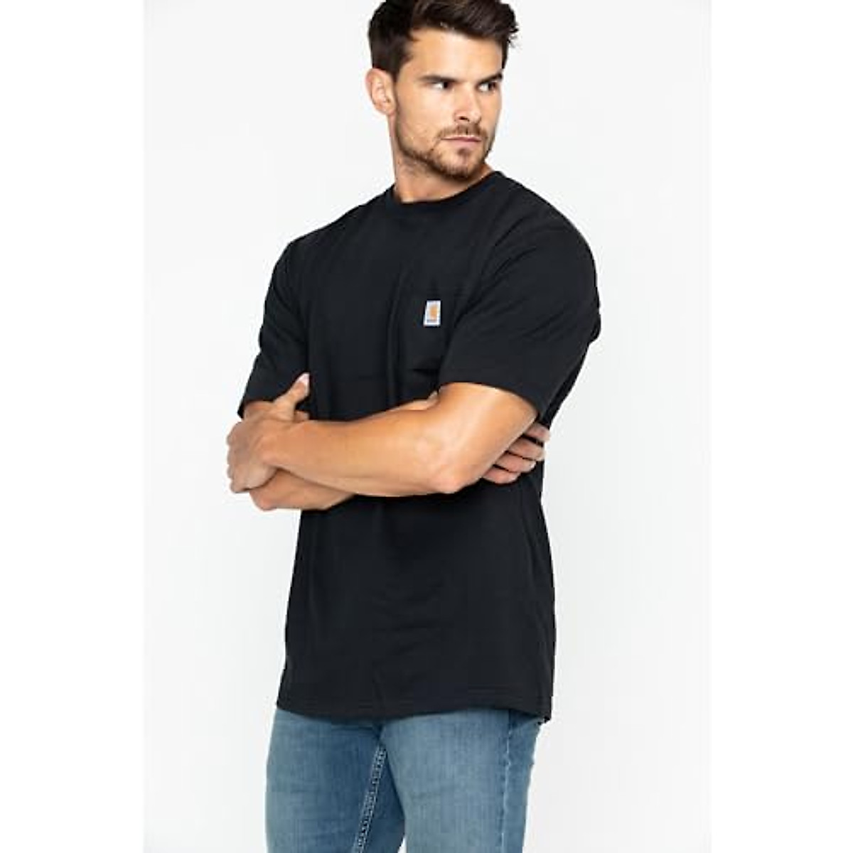 CarharttMenLoose Fit Heavyweight Short-Sleeve Pocket T-ShirtBlackLarge