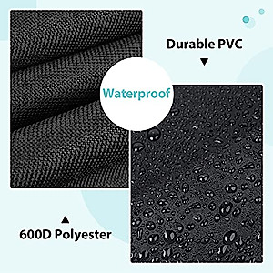 MR. COVER Heavy Duty 600D Patio Chair Covers, Ultimate Waterproof Outdoor Furniture Cover, 32W x 37D x 36H Inches, Classic Black (2-Pack)