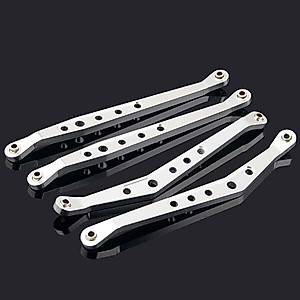Toyoutdoorparts RC AX80083 Silver Alum Wraith Link Set for AXIAL 1:10th 4WD RR10 Bomber AX90048