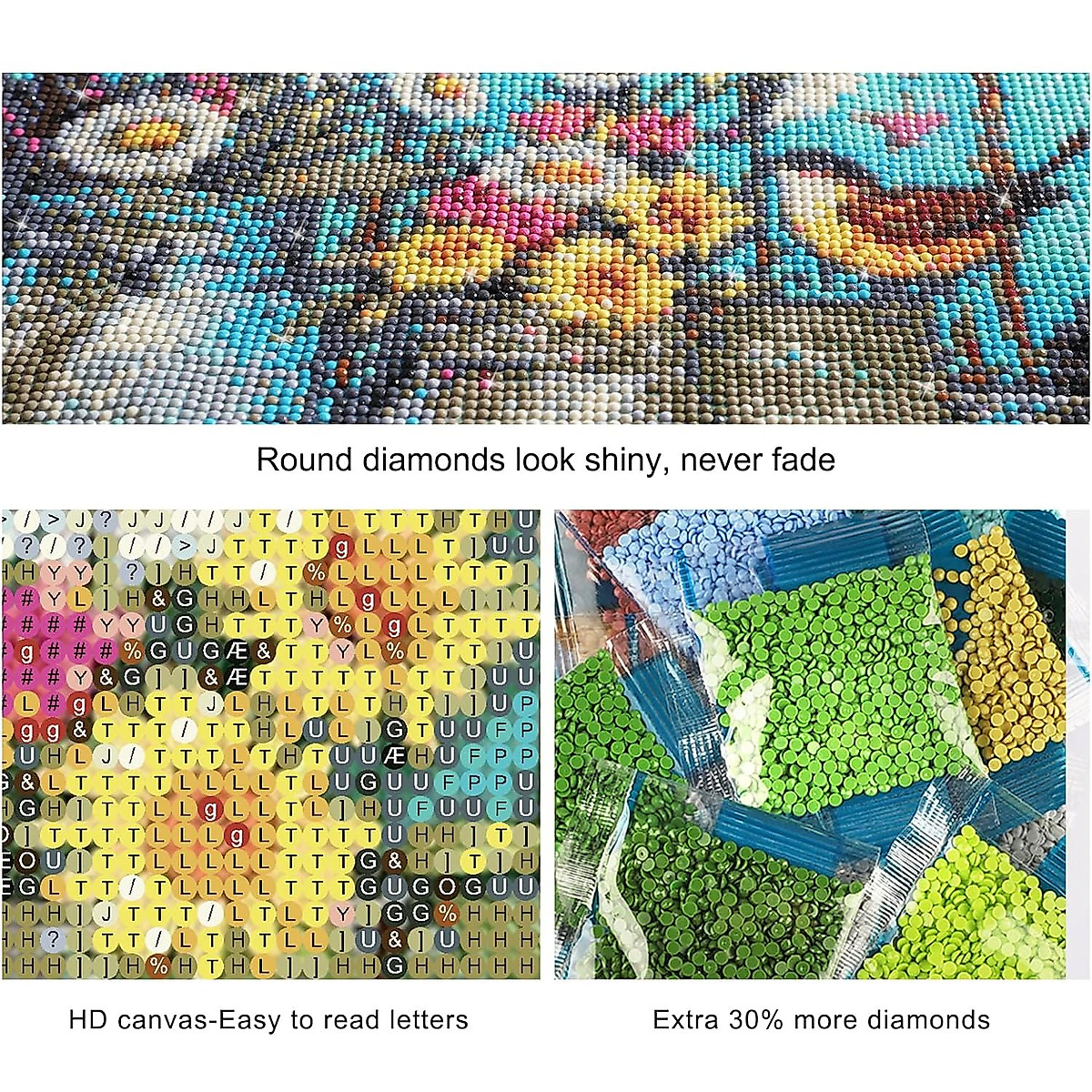 Lxmsja Diamond Art Painting Kit, Diamond Art Painting Flowers, Diamond Art Painting Kits for Adults, Diamond Art Kit for Adult, Diamond Art Kit, Diamond Art Painting Kit for Beginner (11.8X15.7inch)