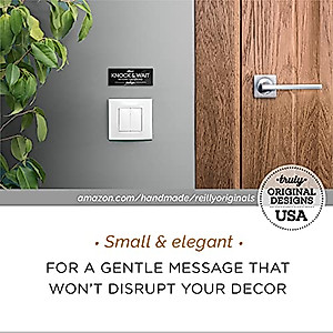 Reilly Originals 2x5 Inch Knock and Wait Before Entering Sign ~ Ready to Stick ~ Premium, Durable