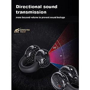 Open Ear Bluetooth Earbuds Ear Clips Wireless Bluetooth Headphones Open Ear Bone Conduction Earbuds Noise Cancelling Wireless Bluetooth Earbuds Open Air Headphones Earphones Sports Earbuds for School