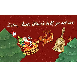 Hourwof Hand Bell,Metal Dinner Bell Decorative Wedding Bells Service Bell Call Bell Christmas Bell,Gold