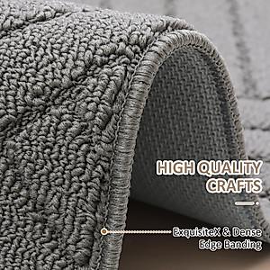 JEEDOVIA Kitchen Rugs Non Slip Kitchen Mats for Floor Kitchen Runner Rug, 20"x31.5"Grey Absorbent Resist Dirt Comfort Standing Mat for Entryway,Hallway, Front of Sink, Machine Washable