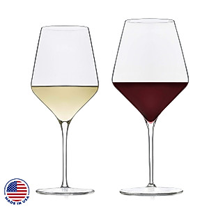 Libbey Signature Greenwich 12 Piece Party Wine Glasses Set, Long Stem Wine Glasses for Red and White Wine, Ideal Wine Glass Gift Set for All Occasions