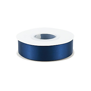 DINDOSA Navy Ribbon 1 Inch Double Face Satin Ribbon Blue Ribbon for Gift Wrapping Bridal Bouquet Ribbon for Crafts, Wedding Decor, Baby Shower, Party Decoration, Christmas - 25Yards