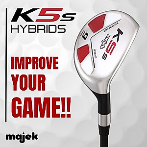 Majek Golf Senior Lady #9 Hybrid Lady Flex Right Handed New Utility L Flex Club