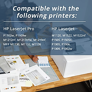 Arthur Imaging Compatible Toner Cartridge Replacement for Hewlett Packard CE285A (HP 85A) (Black 2-Pack)