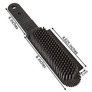 FURemover Plus, Rubber Pet Hair Remover Brush, Black with Gentle Bristles for Grooming Dogs and Cats, Pack of 2, Black
