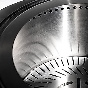 DIYTuning 19.5" Portable Wood Burning Smokeless Bonfire Pit Stove Steel Backyard Outdoor for Cooking Camping Picnic BBQ Patio Deck with Stand & Carry Case Silver