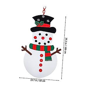 Toyvian Stocking Stuffer 1 Set Dress up Christmas Snowman Christmas Toys Christmas Tree Decorations Christmas Decor Felt Christmas Snowman Ornaments DIY Felt Christmas Ornaments