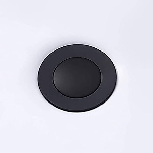 KES Bathroom Sink Drain without Overflow Pop Up Drain Assembly Vessel Sink Stopper Matt Black, S2007D-BK